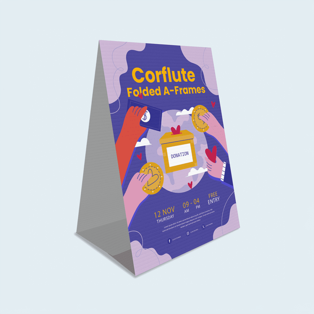 Folded A-Frames: Corflute | ctrlPrint