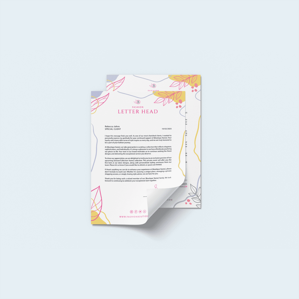Letterhead Printing | Custom Letterhead Printing Services | ctrlPrint